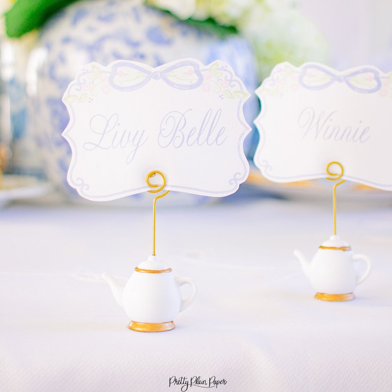 Tea Party Place Card - Etsy