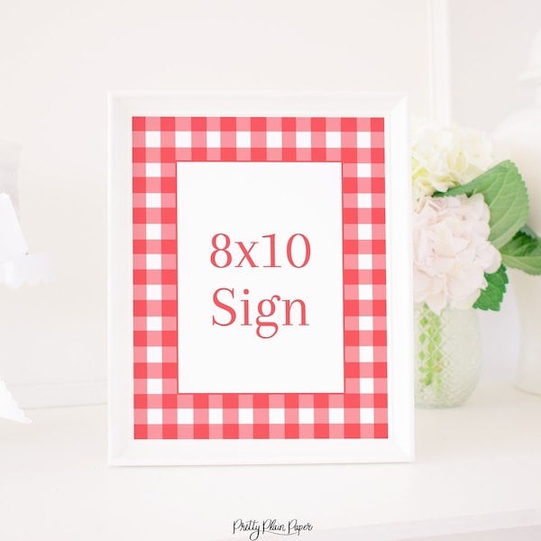 Red Gingham - Etsy