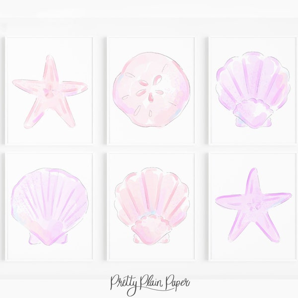 Seashell Watercolor - Etsy