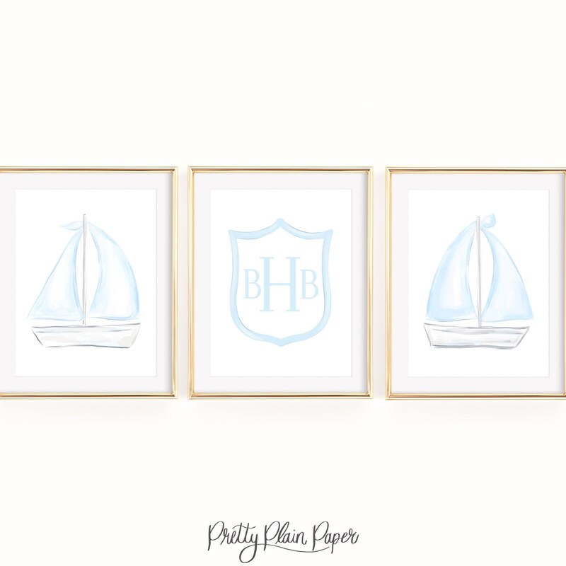 Sailboat Monogram - Etsy