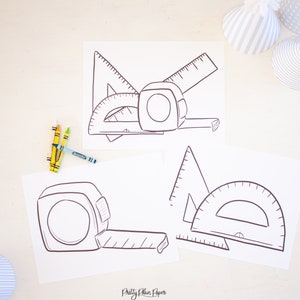 Tape Measure, Measuring Tools, Rulers Coloring Pages | Printable ...