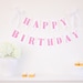 Bright Pink Watercolor Happy Birthday Banner | Printable Download ...