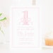 Watercolor Pink One Birthday Invitation for 1st Birthday | Pink & White ...