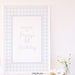 Watercolor Soft Blue Gingham Birthday Welcome Sign - Etsy