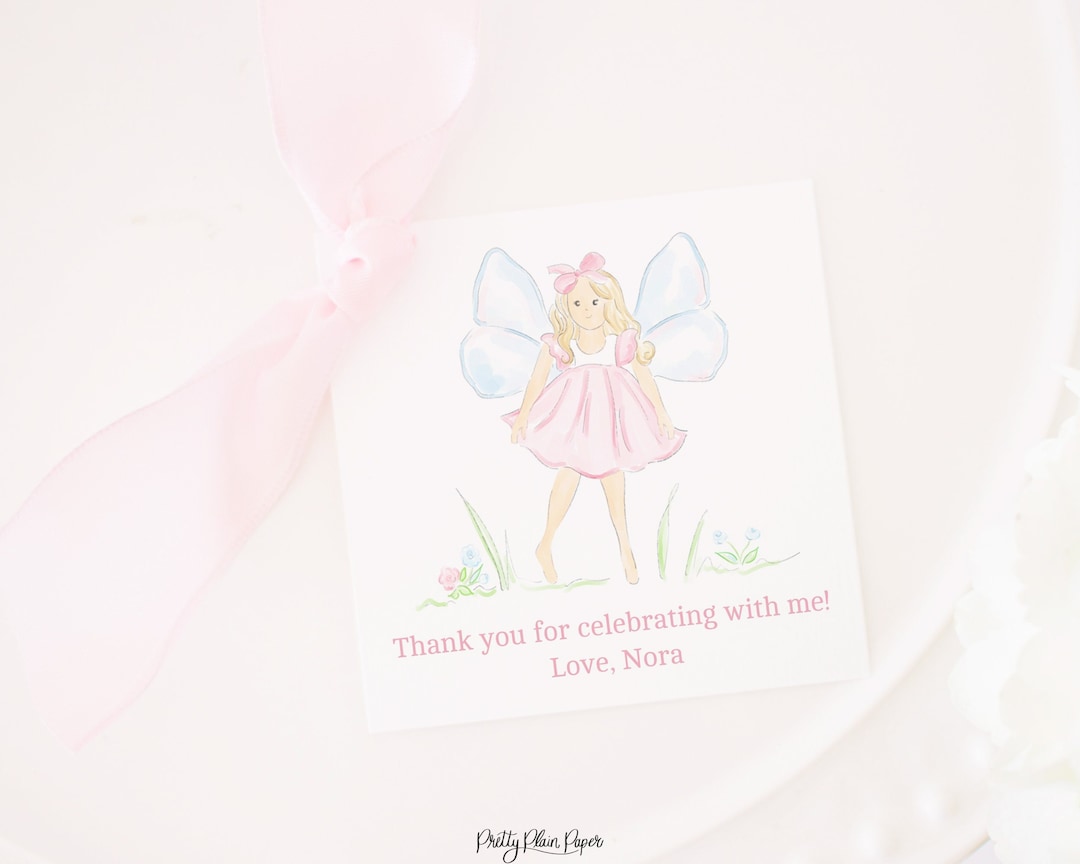 Fairy Party Favor Tag | Editable Printable | 3.5''x3.5'' | Fairy Party ...