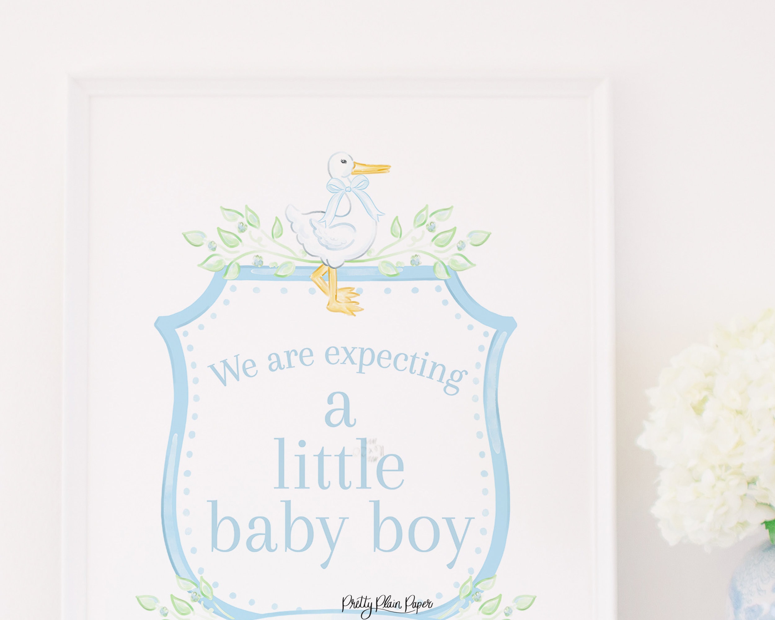 We Are Expecting a Baby Boy Printable 16x20 It's a Boy - Etsy