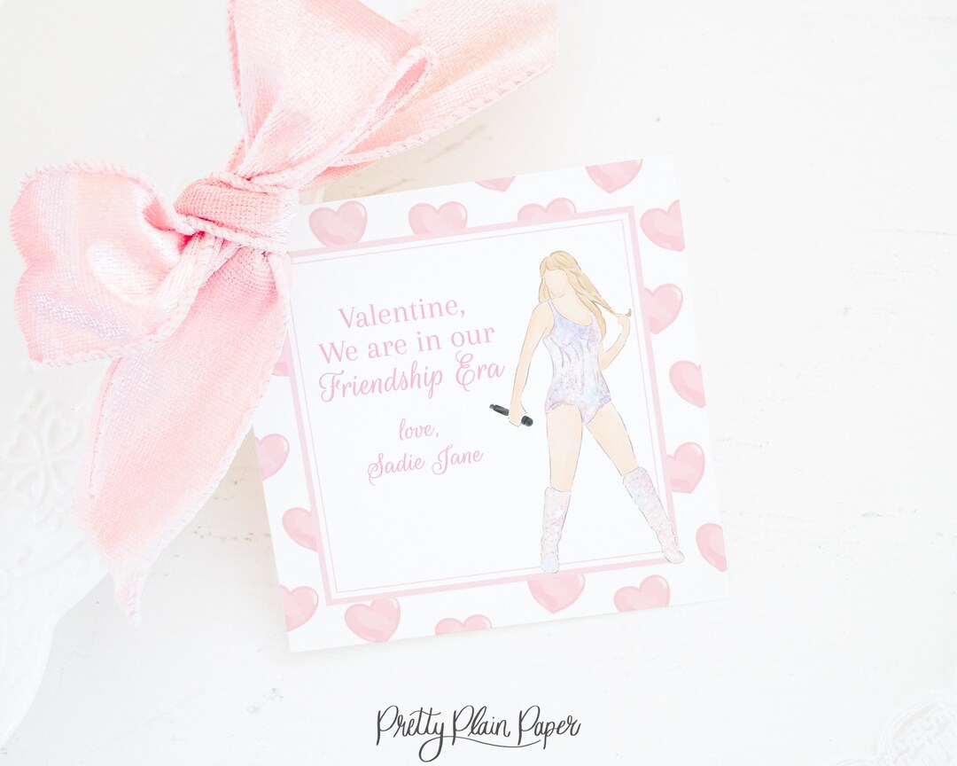 Valentine Tag | Friendship Era | 3.5x3.5 Printable Digital Download ...