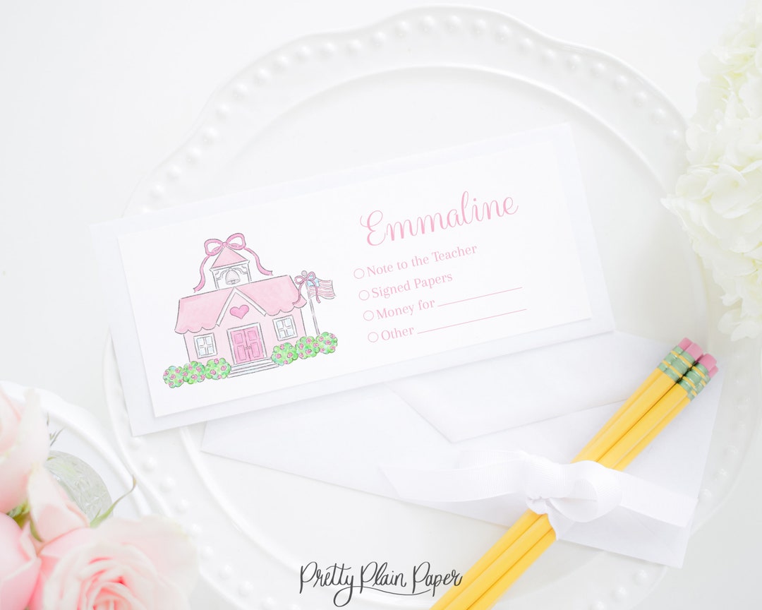 Envelopes for School | 3.5x8.5 Printable | Pink Schoolhouse ...