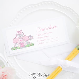 Envelopes for School | 3.5x8.5 Printable | Pink Schoolhouse ...