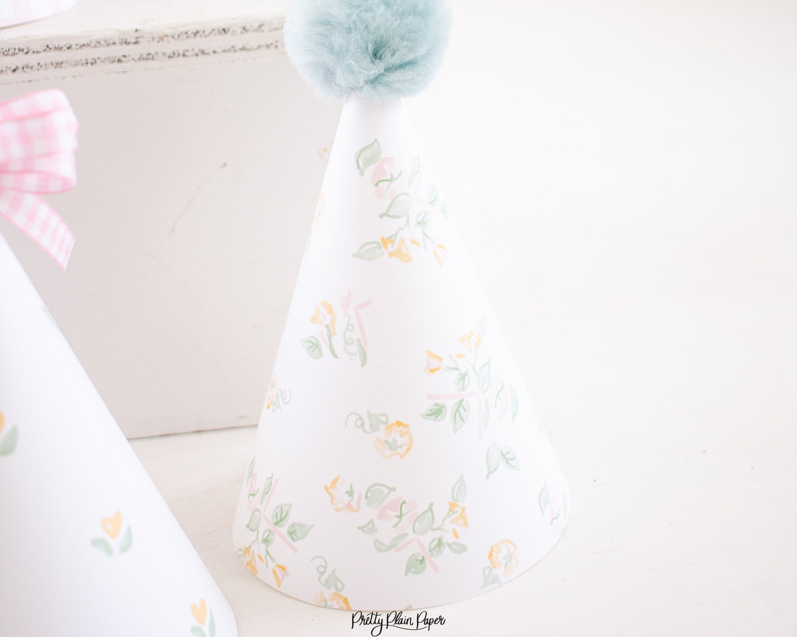 Watercolor Pattern Party Hats Party Hats DIY Printable - Etsy