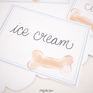 Puppy Printable Food Labels Download 1027 | Blue Puppy Birthday Party ...