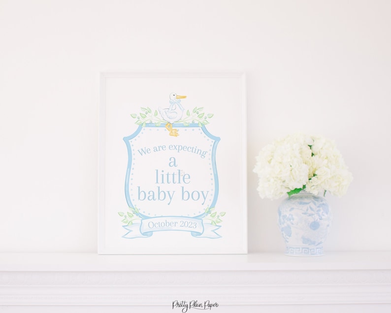 We Are Expecting a Baby Boy Printable 16x20 It's a Boy - Etsy