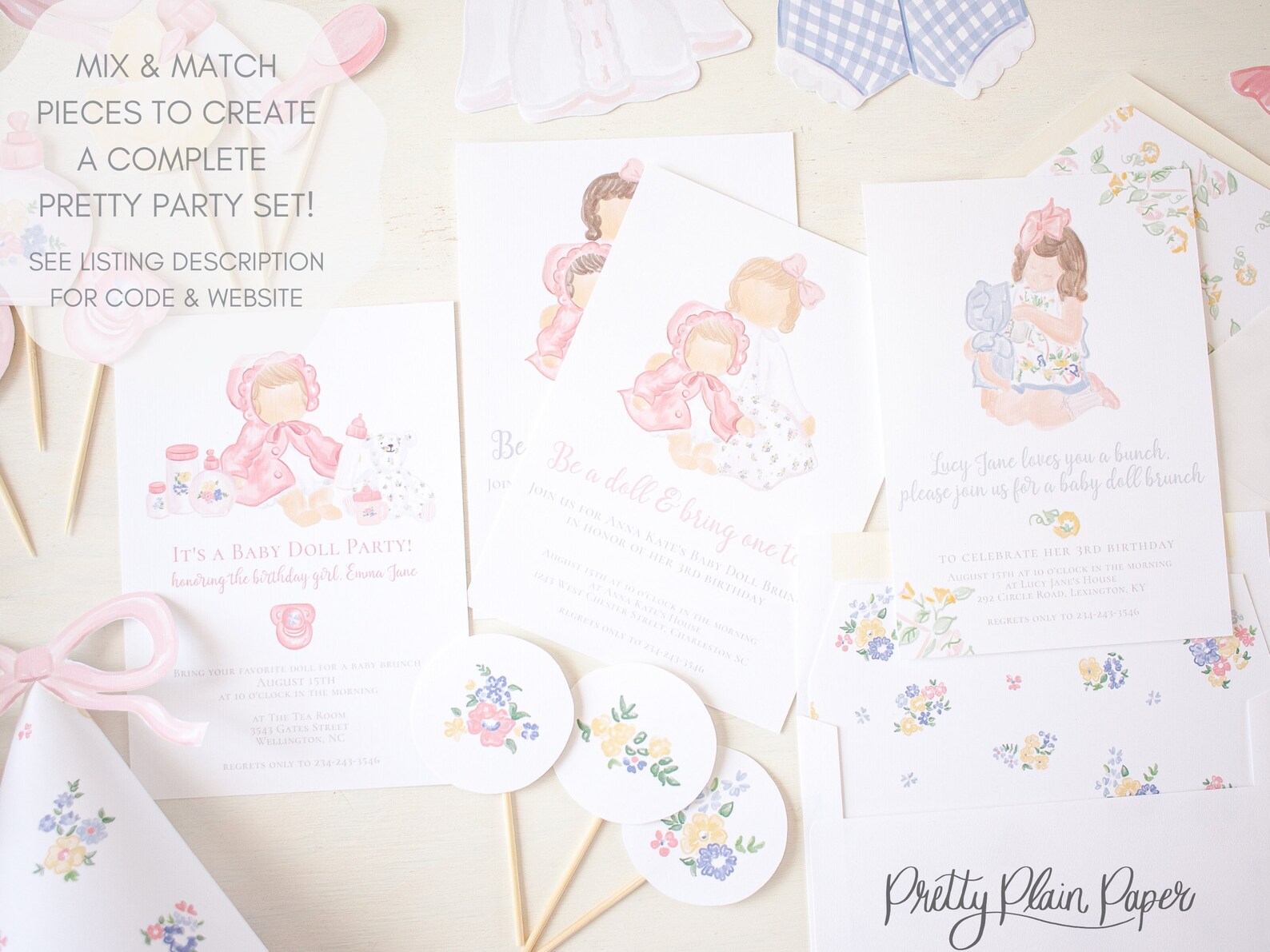 Baby Doll Birthday Party Printable Food and Beverage Labels - Etsy