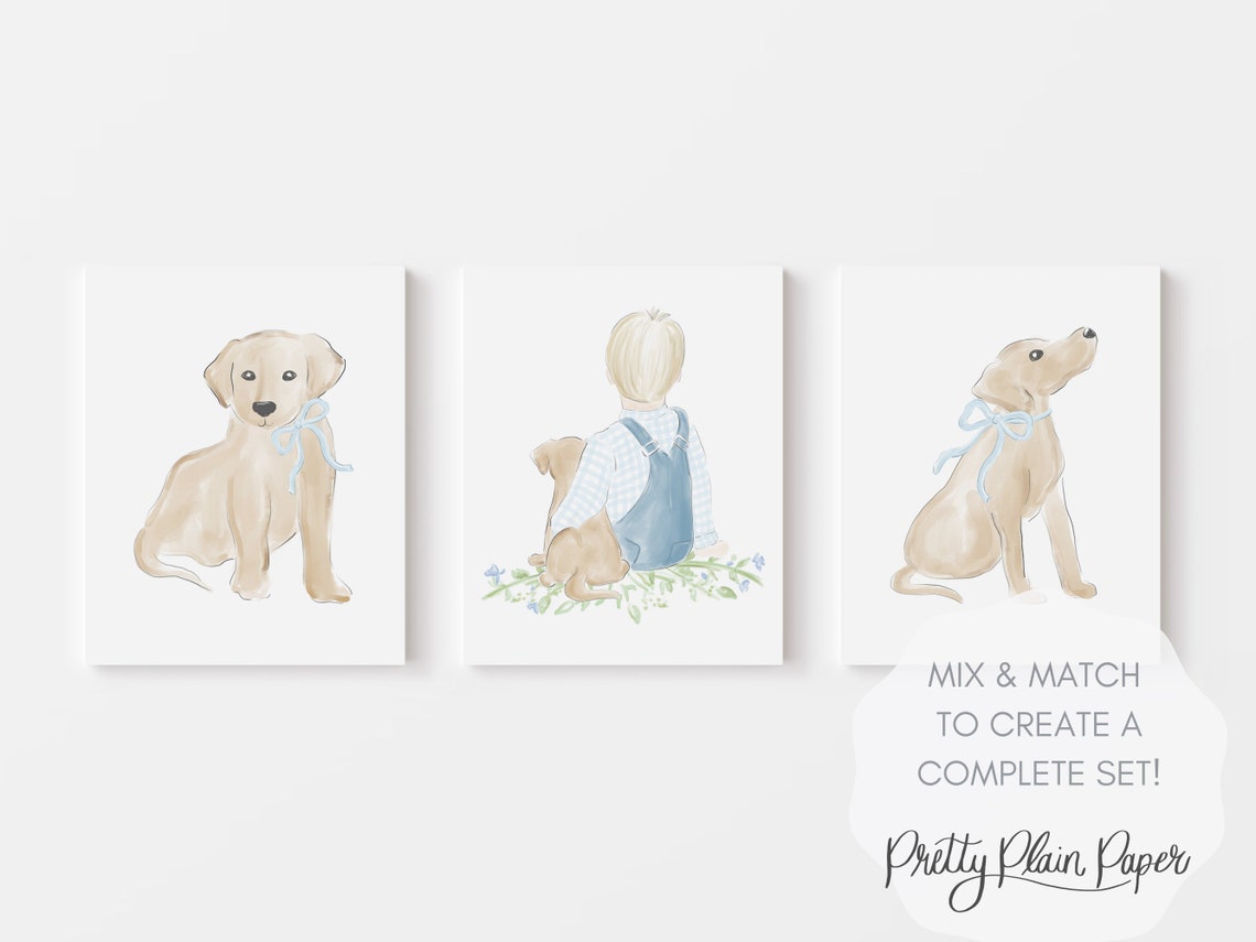 Watercolor Puppy Dog Print | 8x10 or 16x20 | Printable Download ...