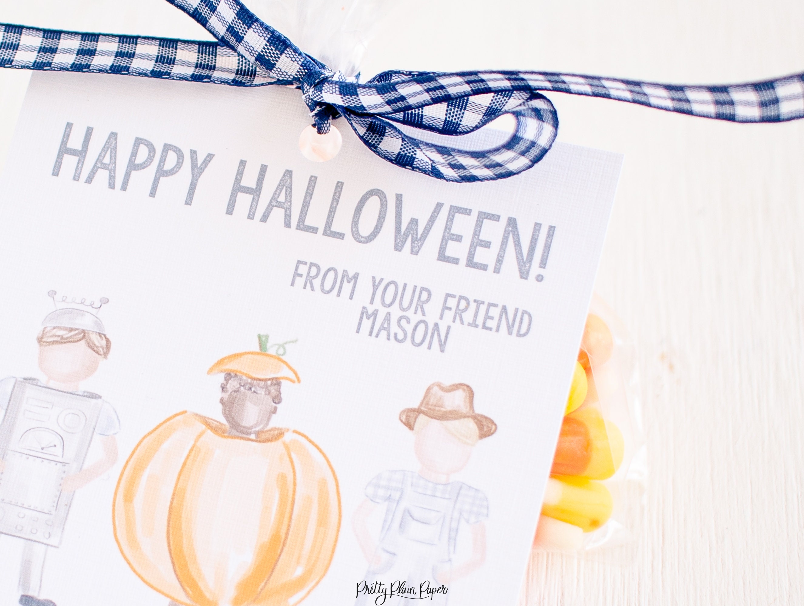 Trick or Treater Little Boys in Costumes Halloween Treat or | Etsy