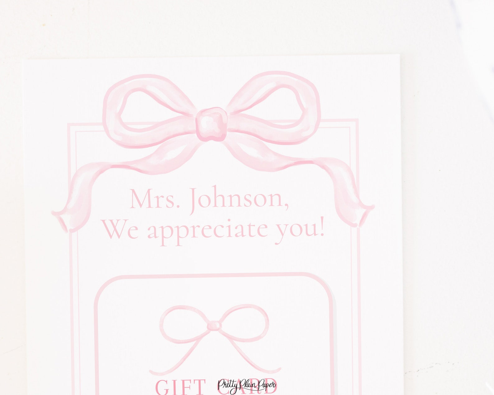 Teacher Appreciation Gift Card Printable Printable - Etsy