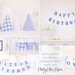 Dark Blue Watercolor Happy Birthday Banner Printable Download ...