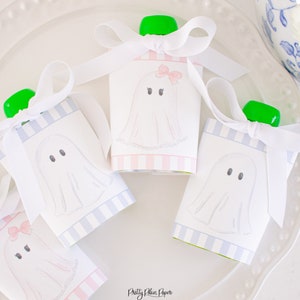 Watercolor Blue Ghost Applesauce Pouch Halloween Printable | Halloween ...