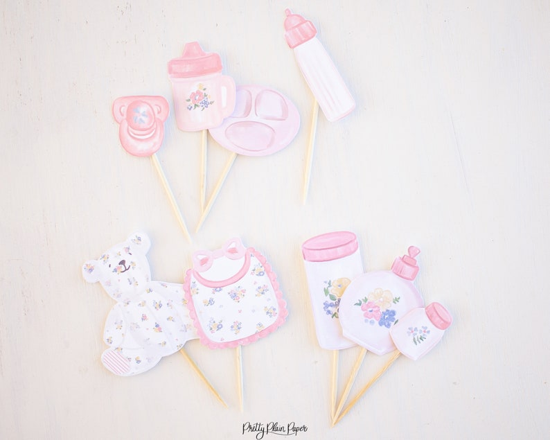 Baby Doll Birthday or Baby Shower Cupcake Toppers | Printable Download ...