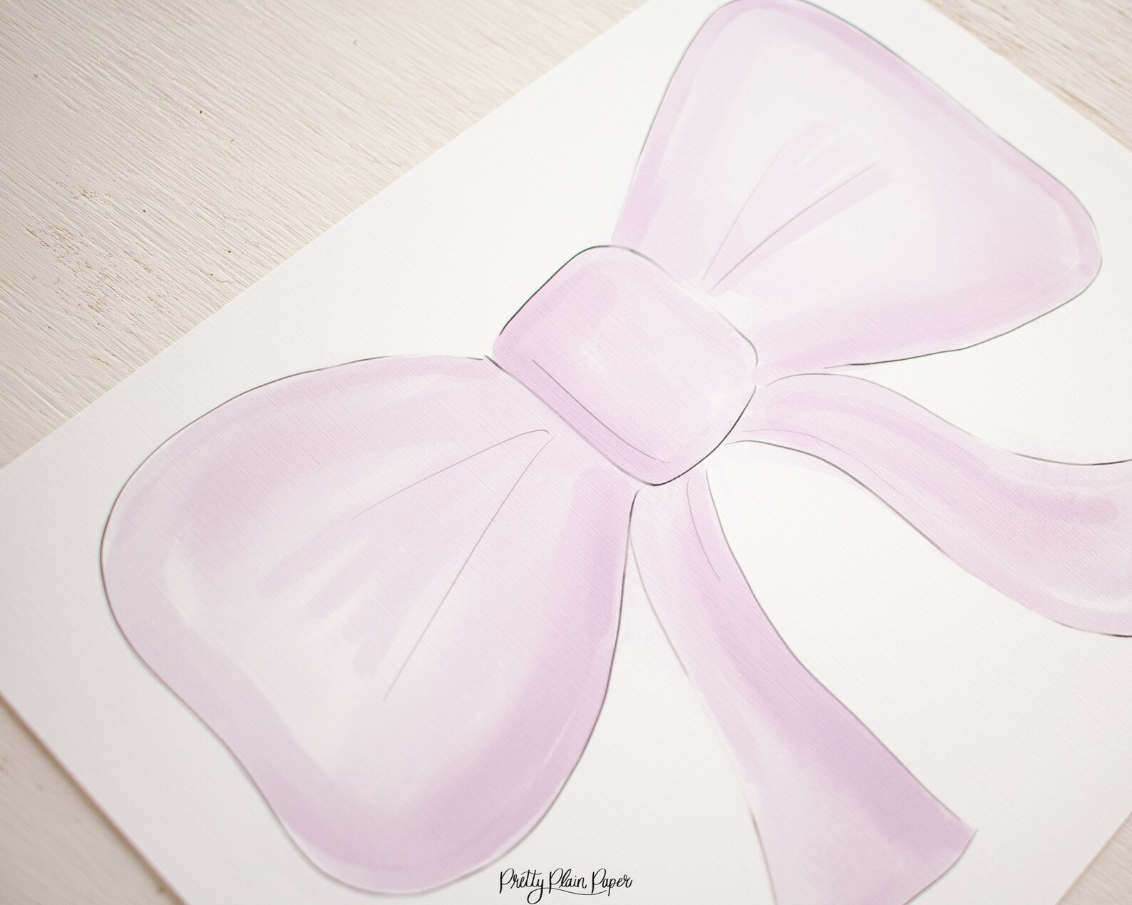 Lavender Bow Party Backdrop Watercolor Printable Purple Bow | Etsy