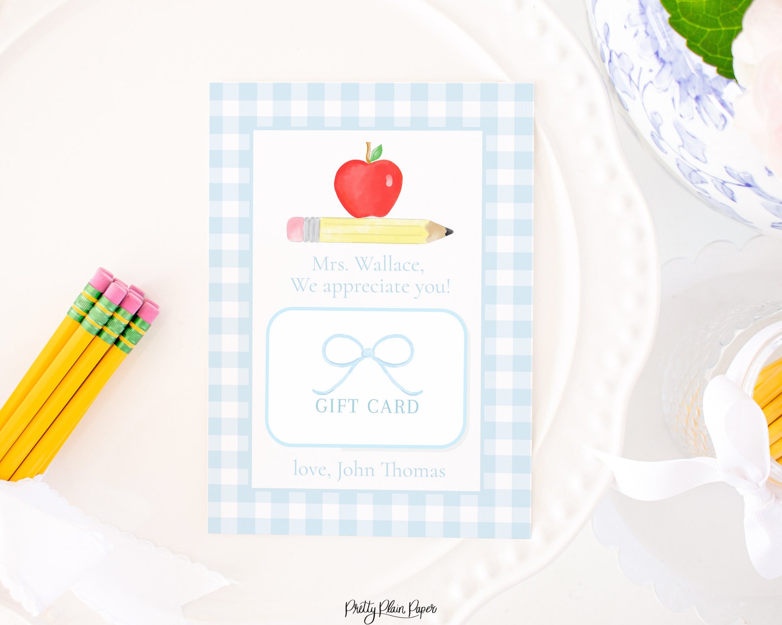 Teacher Appreciation Gift Card Printable Teacher Printable | Etsy