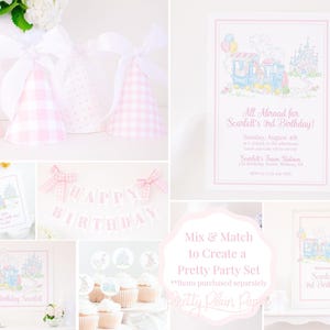 Coloring Page | 8.5x11 Printable | Girly Train & Castle Birthday Party ...