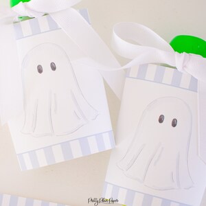 Watercolor Blue Ghost Applesauce Pouch Halloween Printable | Halloween ...