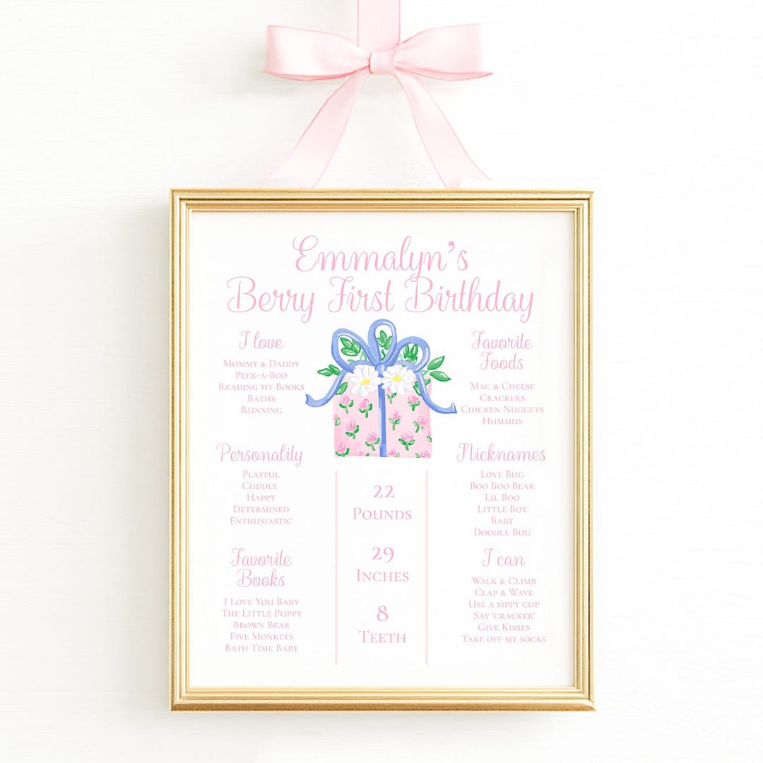 My First Birthday Sign | 16x20 | Everyday is a Gift Birthday Party ...
