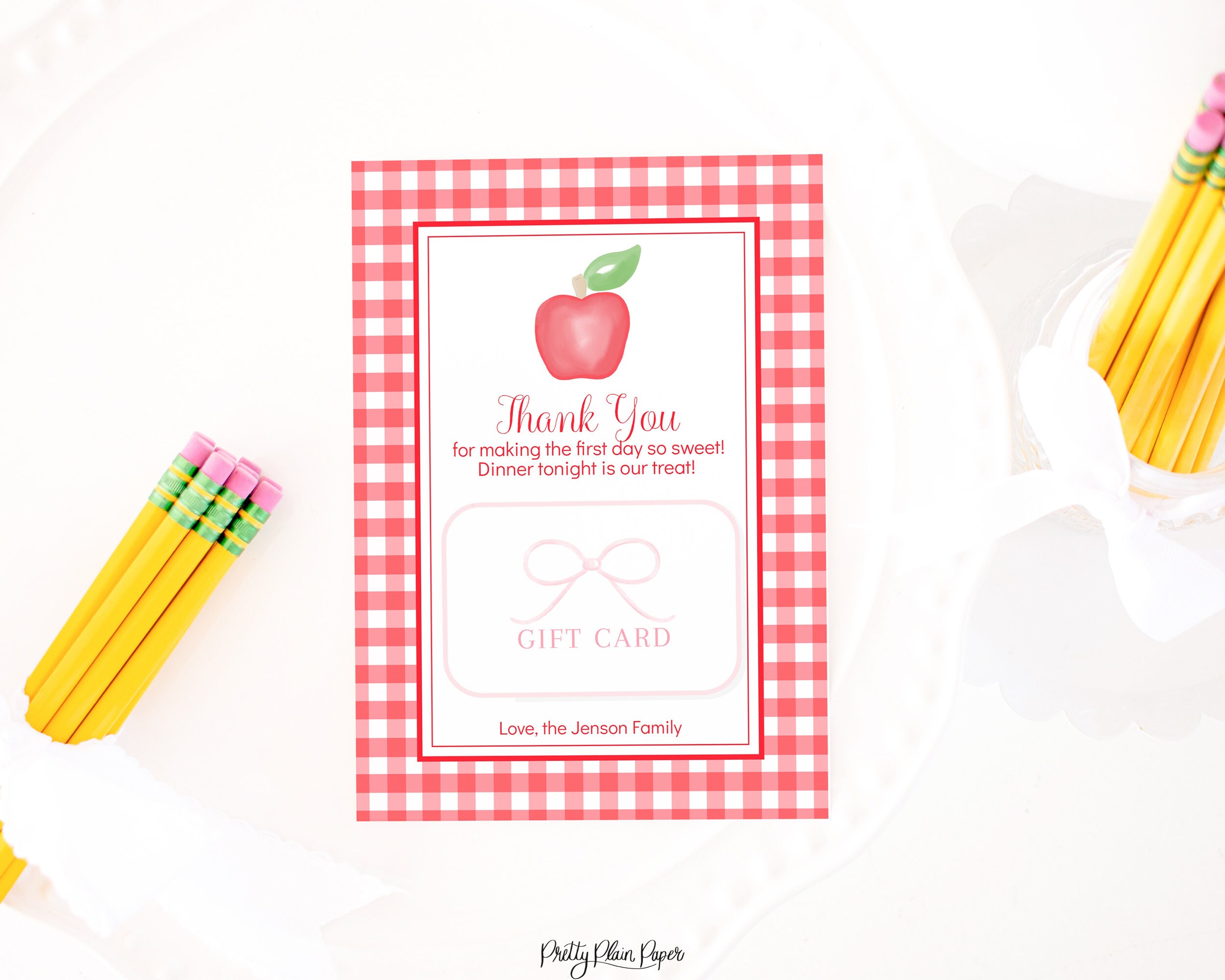 Dinner for Teacher 1st Day of School Gift Card Holder - Etsy