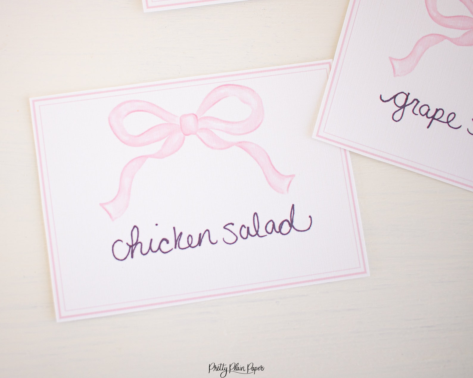Pink Bow Food and Beverage Labels | Printable Download | 1042 | Pink ...