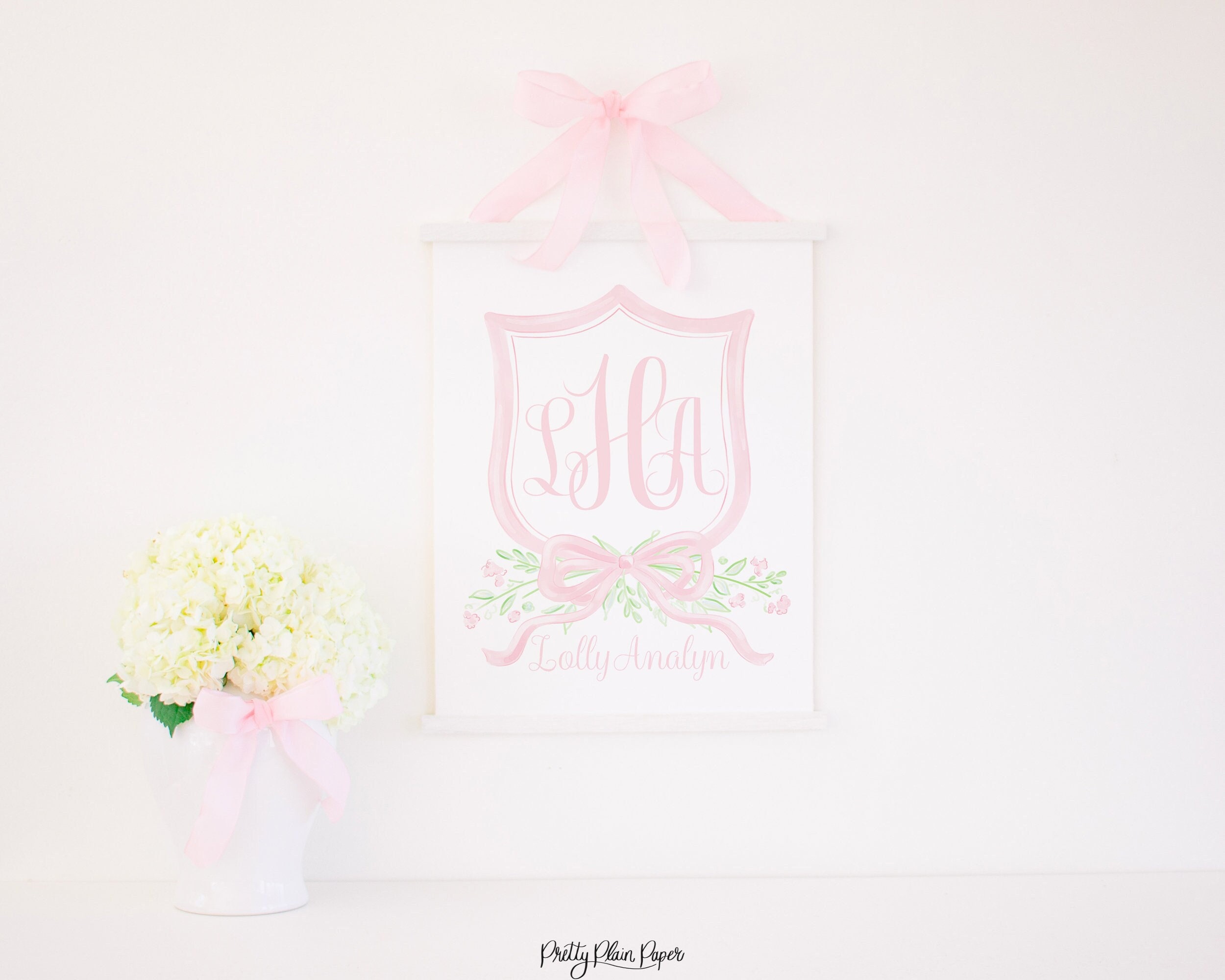 Hospital Door Sign Printable 16x20 Watercolor Pink Crest & - Etsy