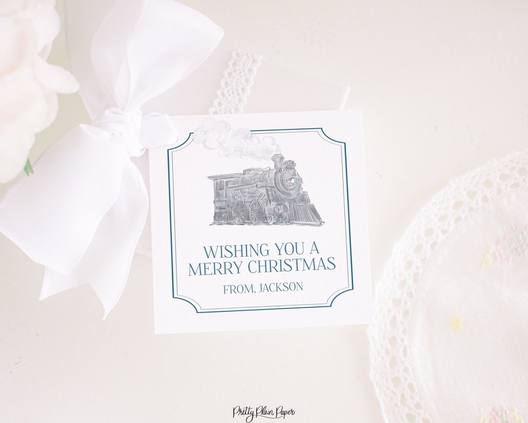 Polar Express Christmas Gift Tag | Holiday Treat Tag | Christmas Train ...