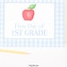 Blue Gingham First Day of School Sign Watercolor First Day - Etsy