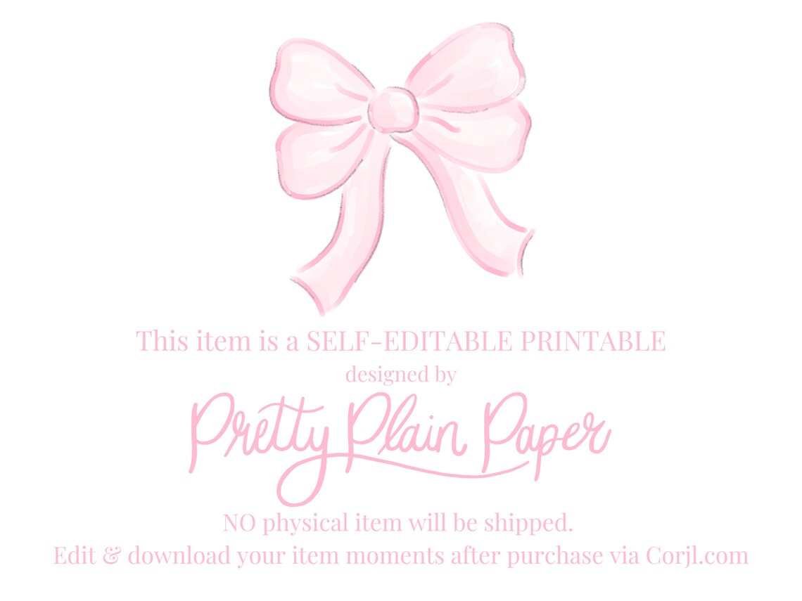 Monogram & Pink Gingham Birthday Backdrop Poster Printable Download ...