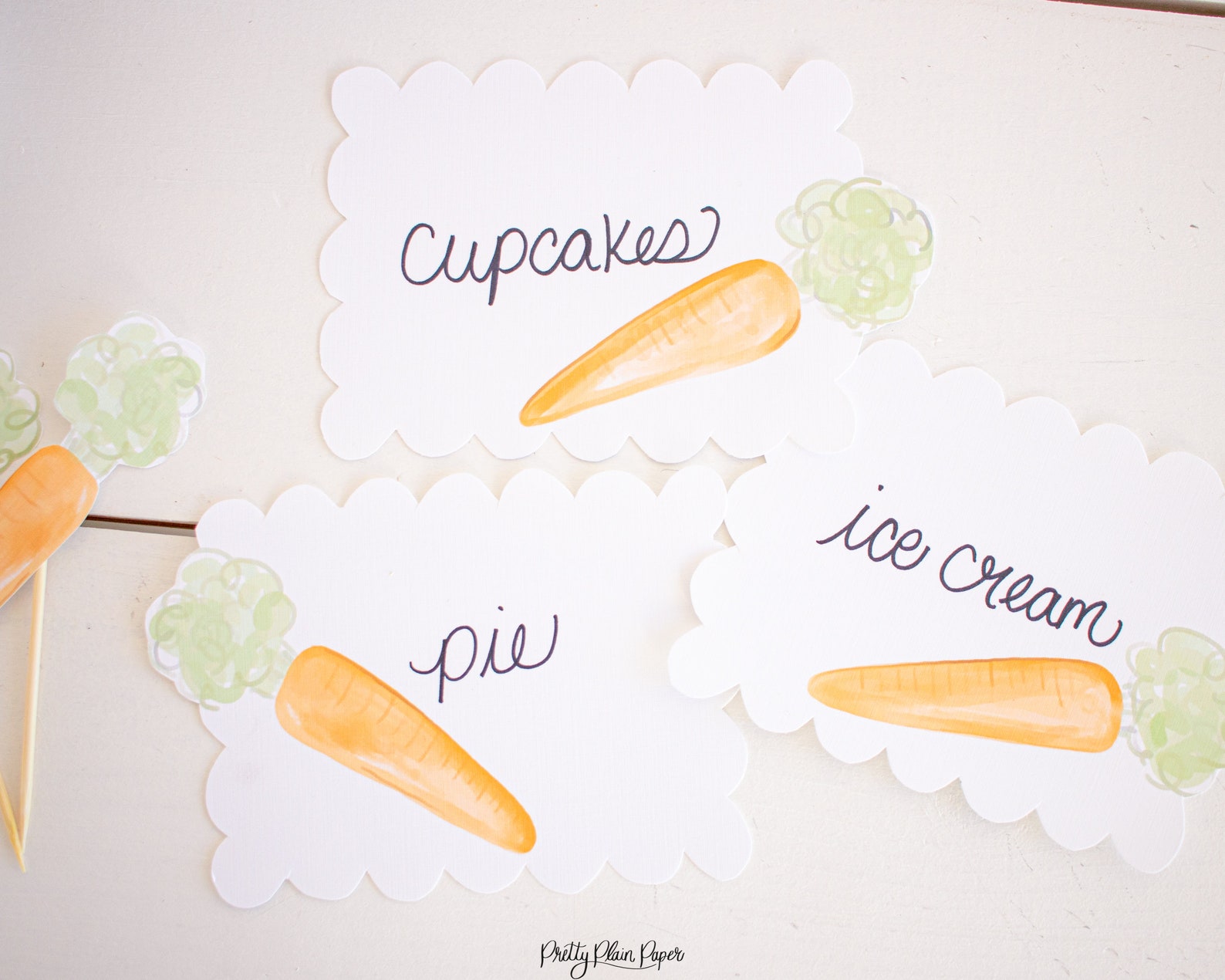 Carrot Food & Beverage Labels Printable Download Bunny - Etsy