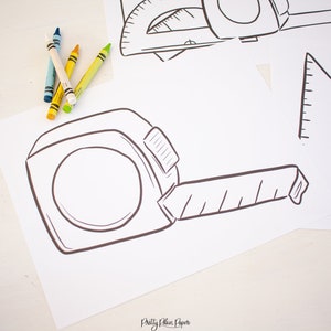 Tape Measure, Measuring Tools, Rulers Coloring Pages | Printable ...