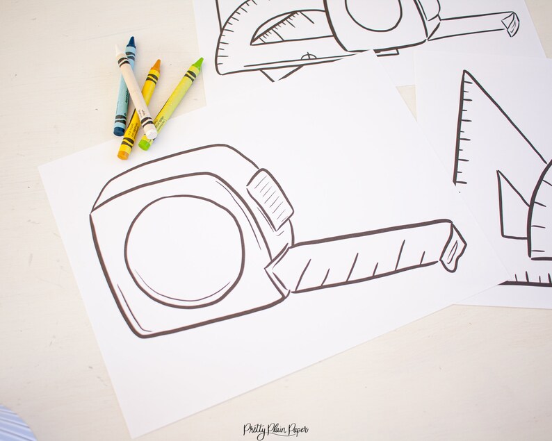 Tape Measure Measuring Tools Rulers Printable Coloring - Etsy