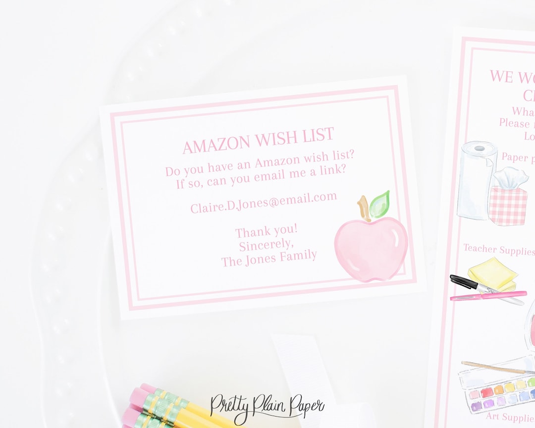 Classroom Needs | 3.5x5 Printable | Teacher Wish List 10553 10558 ...