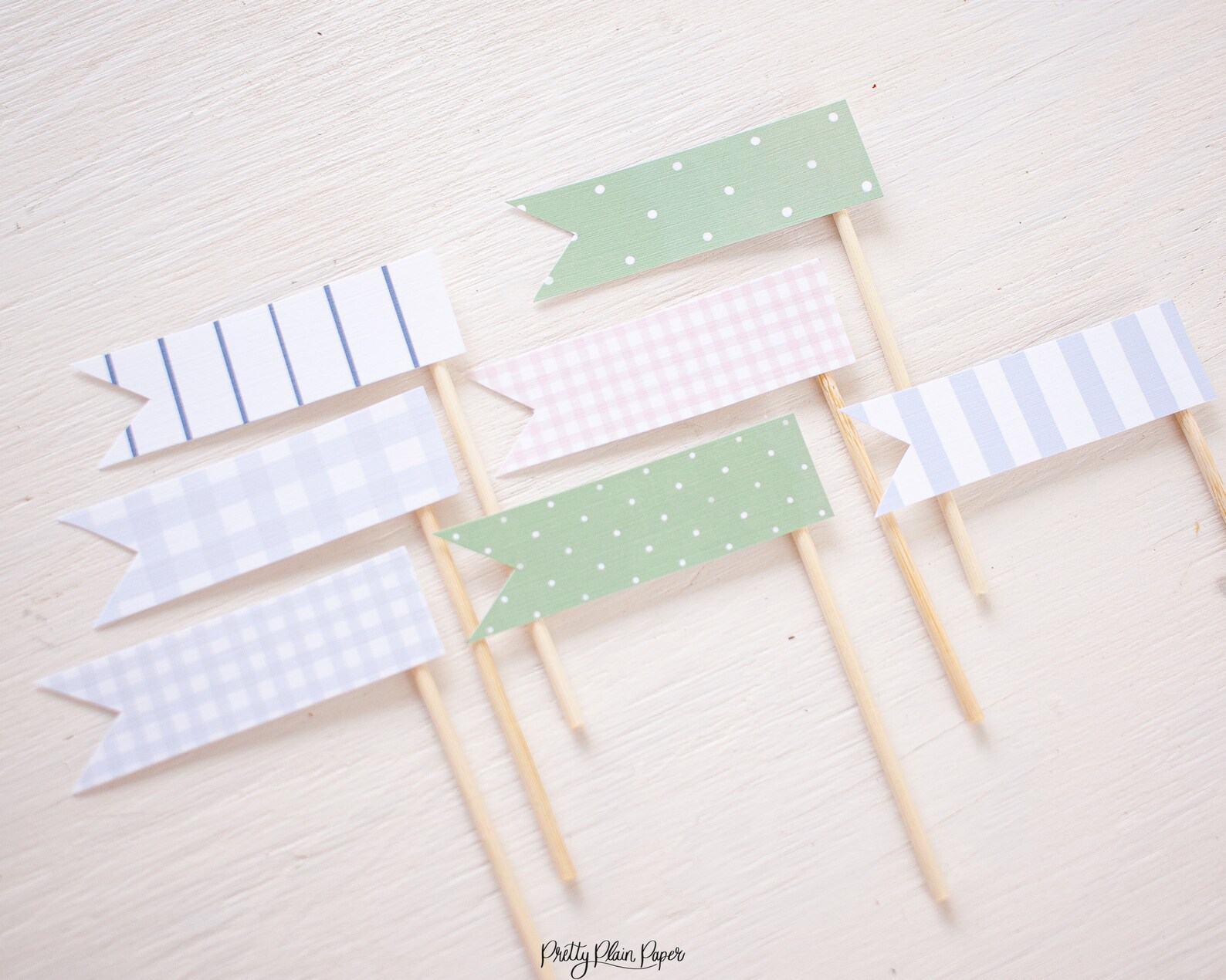 Pattern Flag Printable Cupcake and Treat Toppers Download | Etsy