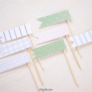 Pattern Flag Printable Cupcake and Treat Toppers Download | Etsy