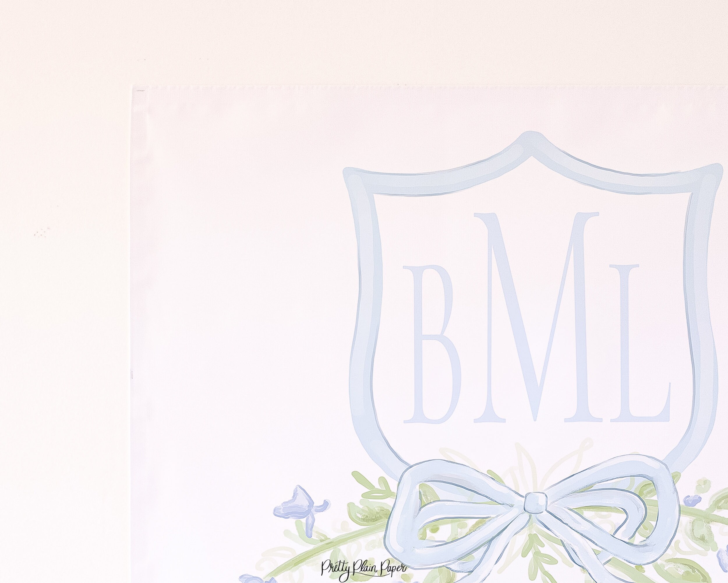 Watercolor Blue Crest Backdrop Printable Download Blue | Etsy