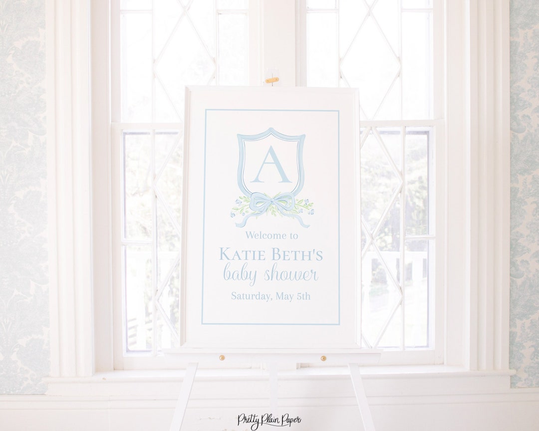 Welcome to Baby Shower Printable Sign | 24x36 | Newborn Baby Front Door ...