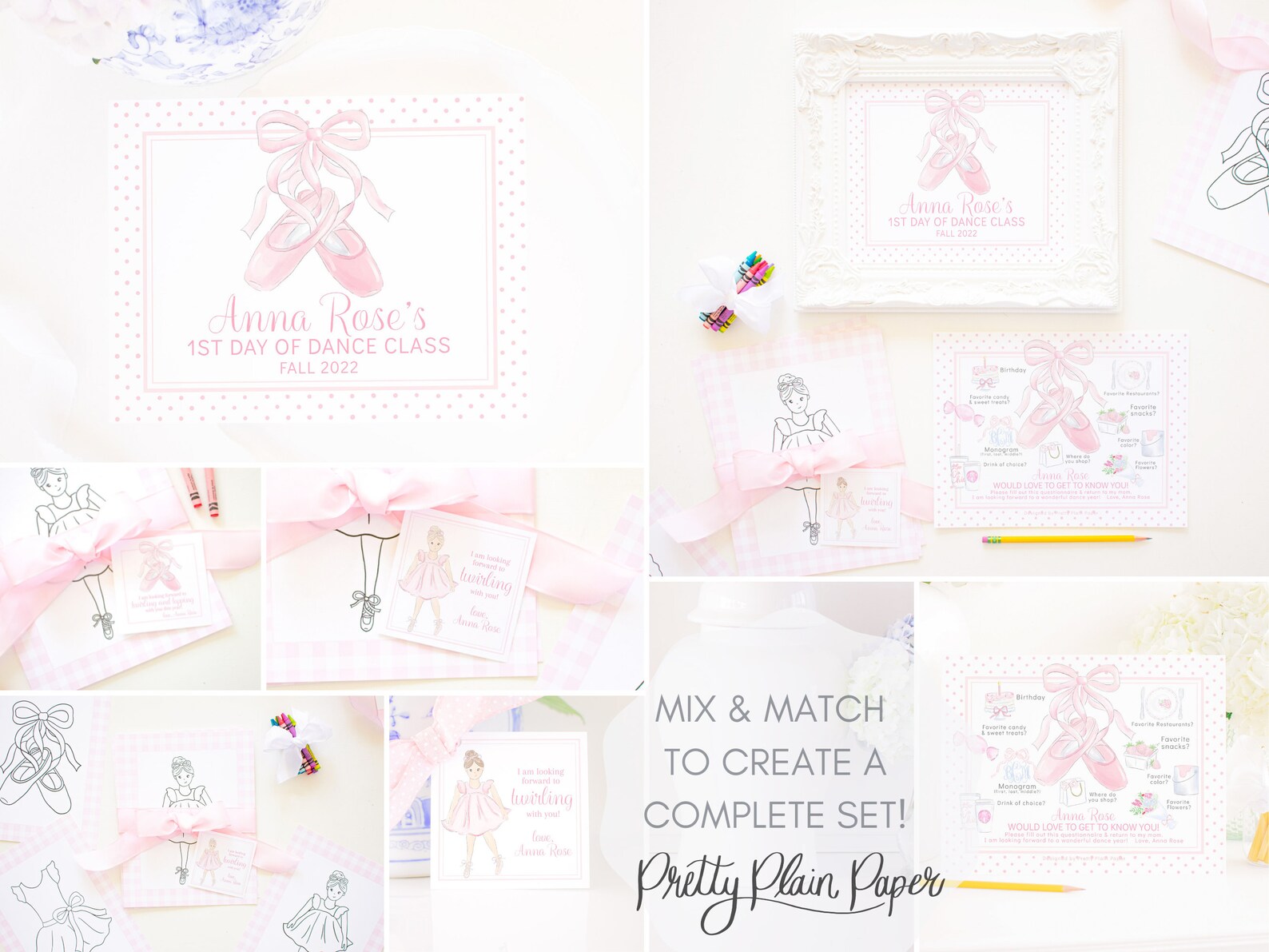 Pink Gingham Ballet Printable Coloring Pages | Ballerina Coloring ...