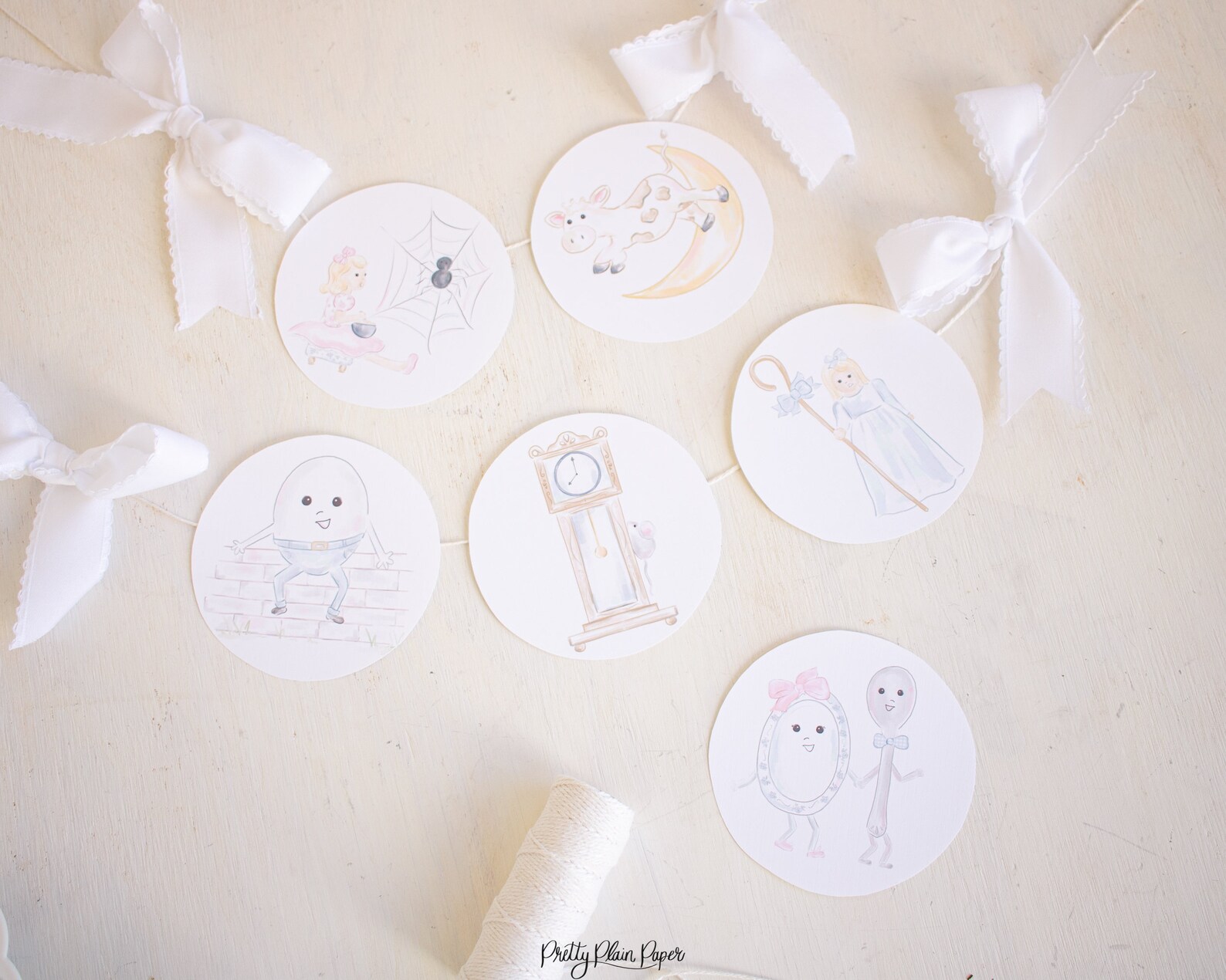 Nursery Rhyme Banner Printable Download Watercolor Nursery - Etsy