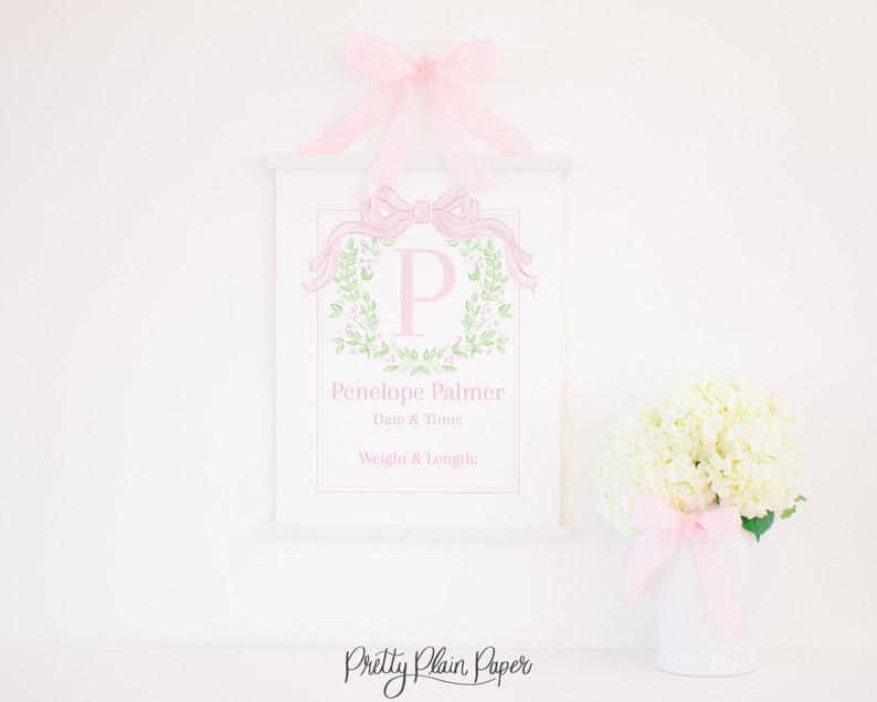 Hospital Door Sign Printable 8x10 or 16x20 Watercolor Pink - Etsy