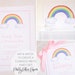 Watercolor Rainbow Invitation | Watercolor Rainbow Party Invitation ...