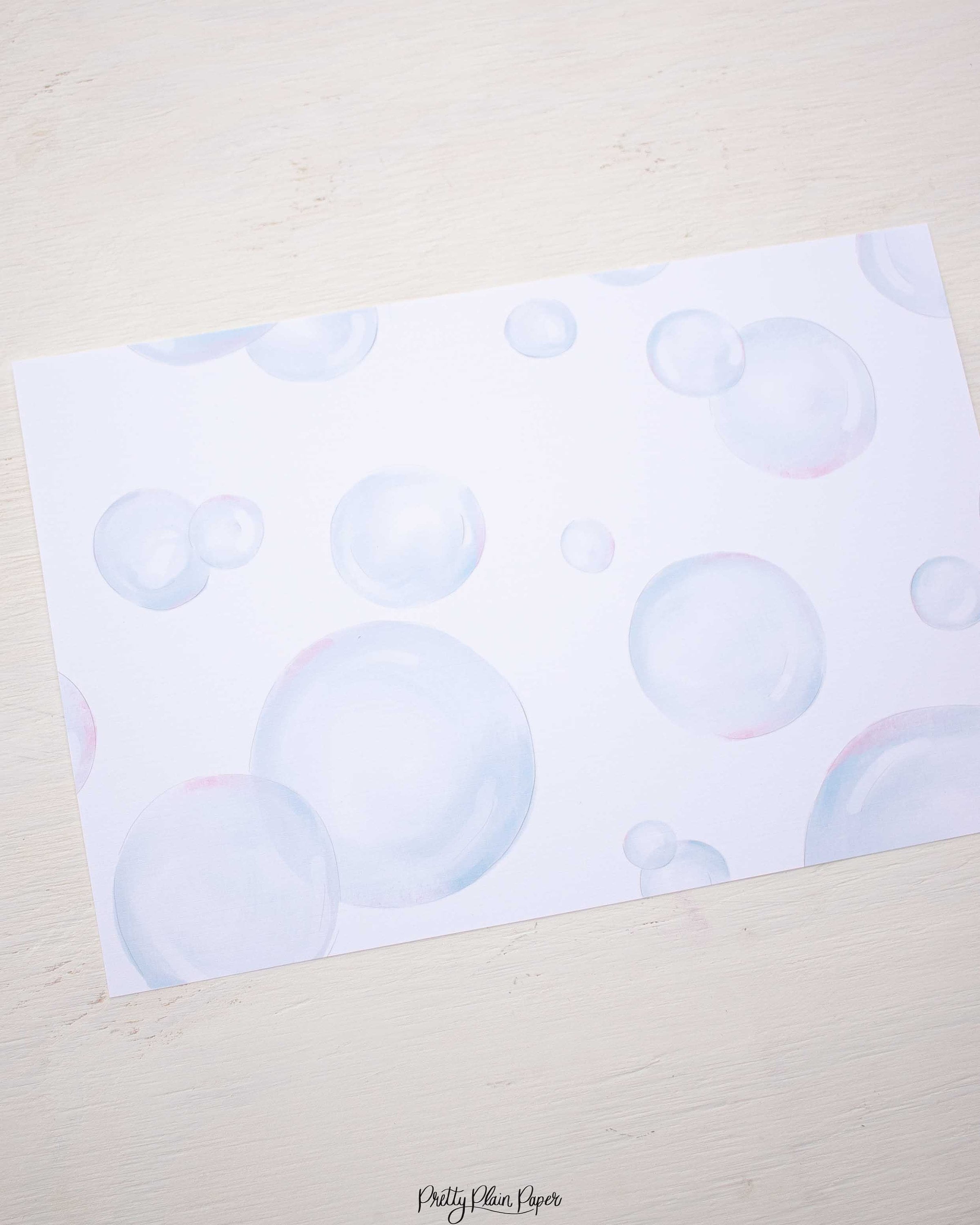 Bubble Party Watercolor Printable Bubbles Backdrop Poster | Etsy