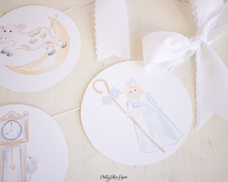 Nursery Rhyme Banner Printable Download Watercolor Nursery - Etsy