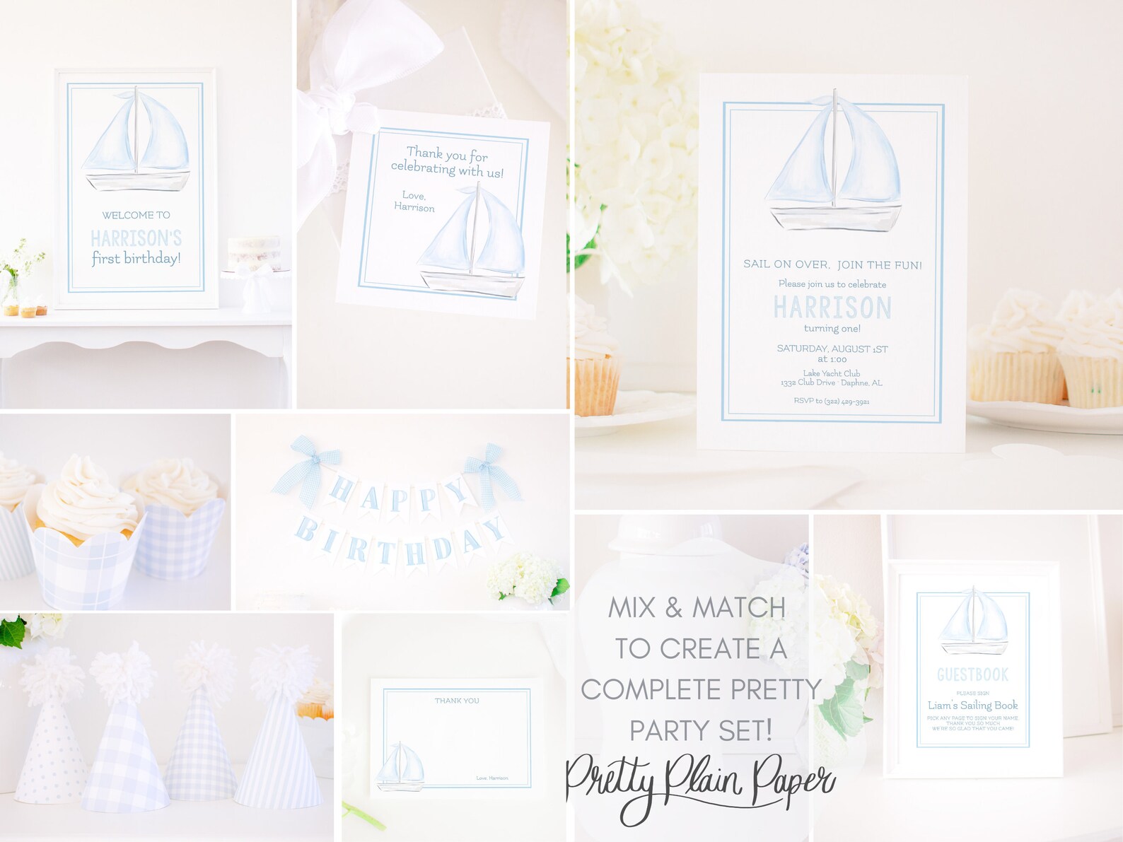 Watercolor Sailboat Backdrop 36x48 Printable Download - Etsy