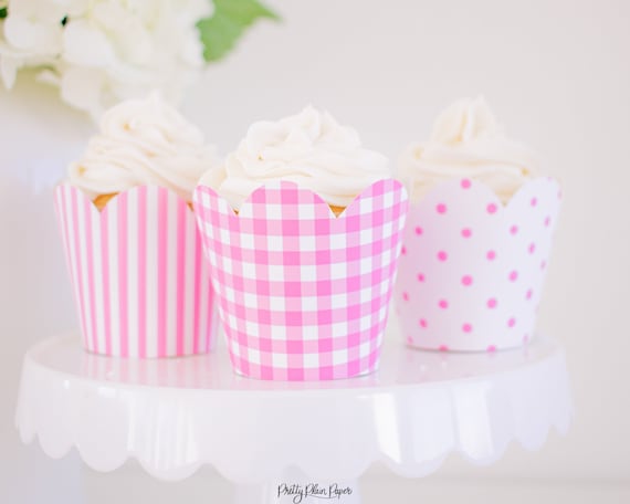 Pink Cupcake Wrapper Template